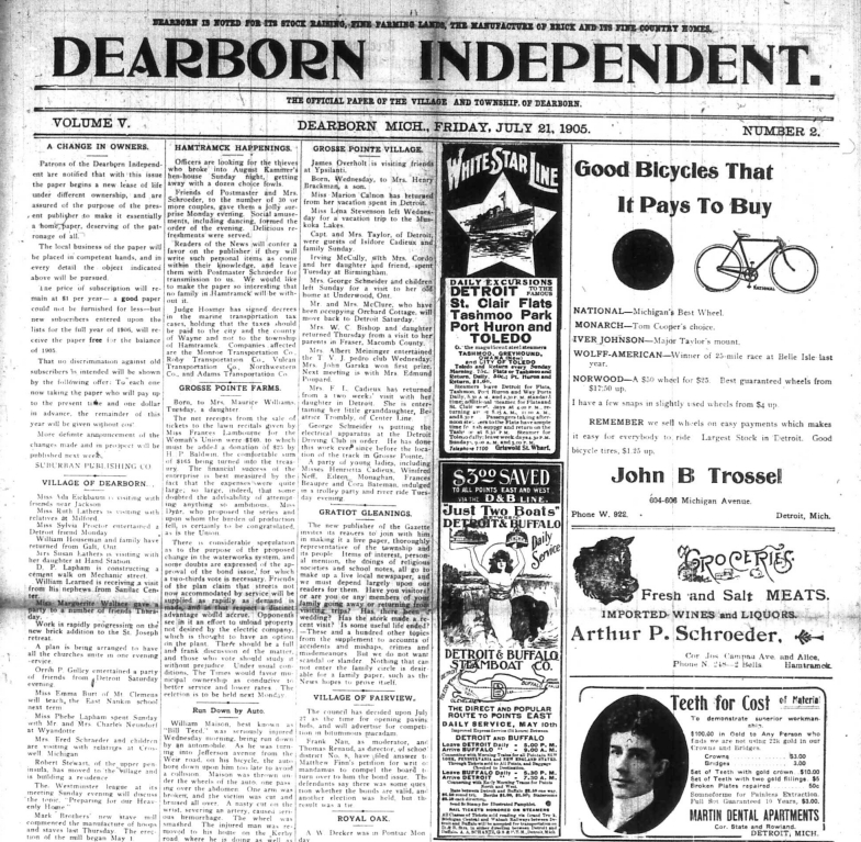 Select Dearborn Newspapers – Dearborn Historical Museum